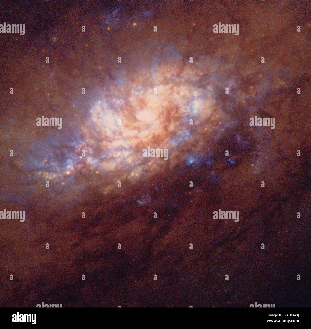 Star birth. Hubble space telescope (HST) coloured combined infrared and ...