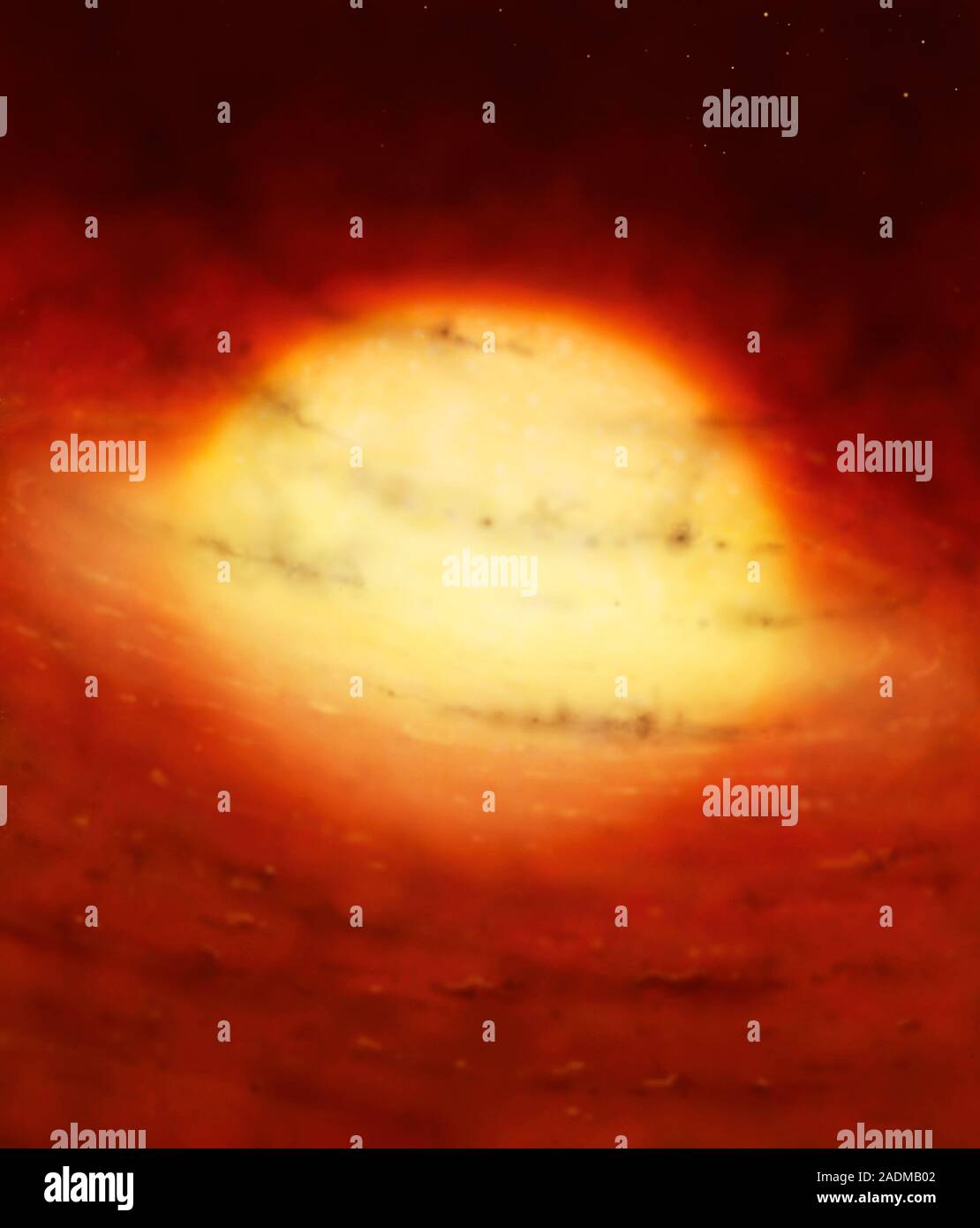 Starbirth. Artwork showing a star during the last stages of its ...