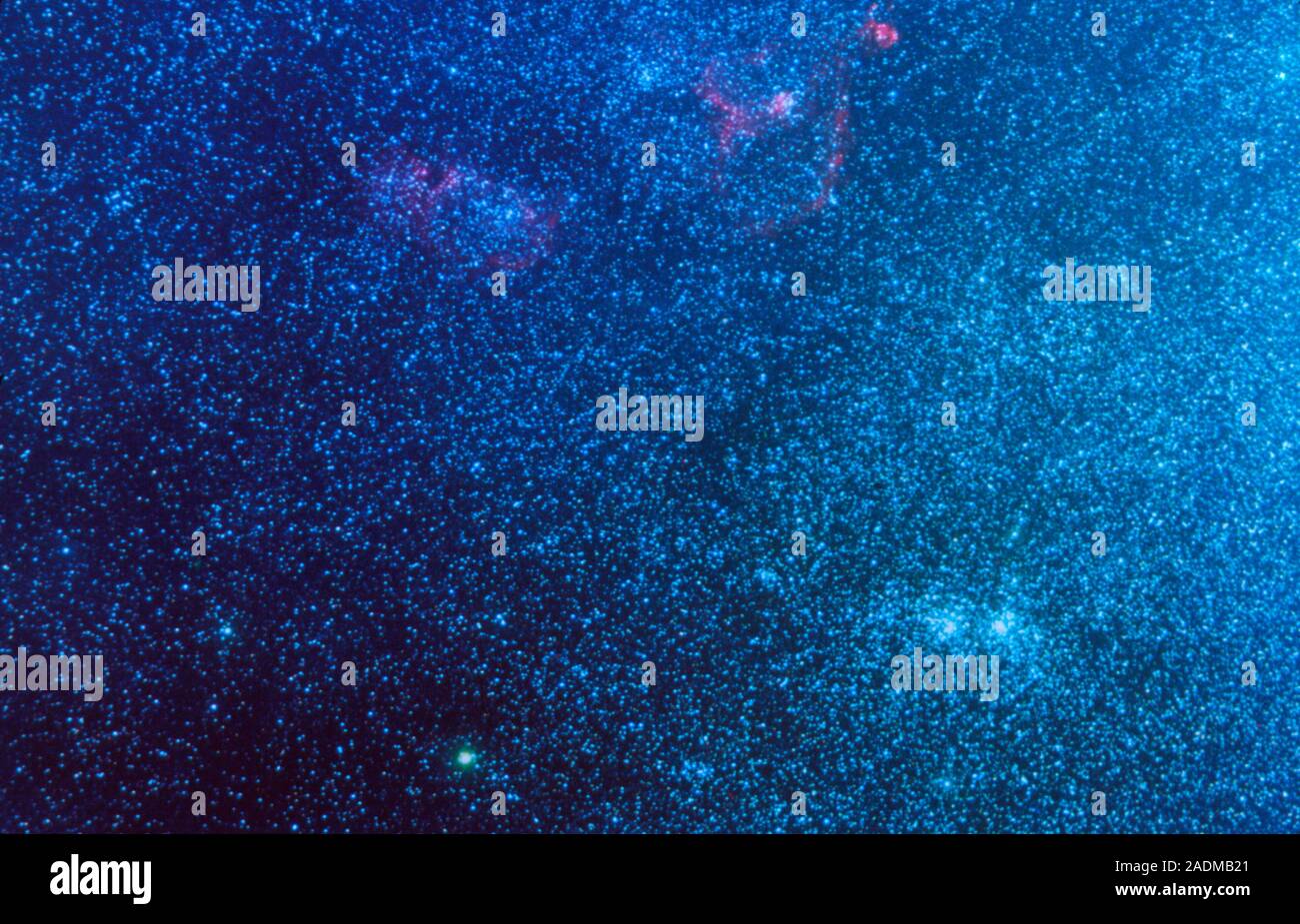 View of the Milky Way in the region between the constellation of ...
