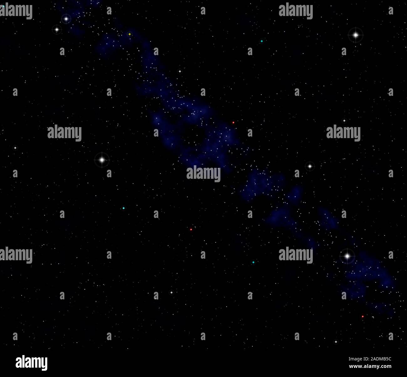 Starfield. Computer artwork of a starfield. Stars are condensed balls ...