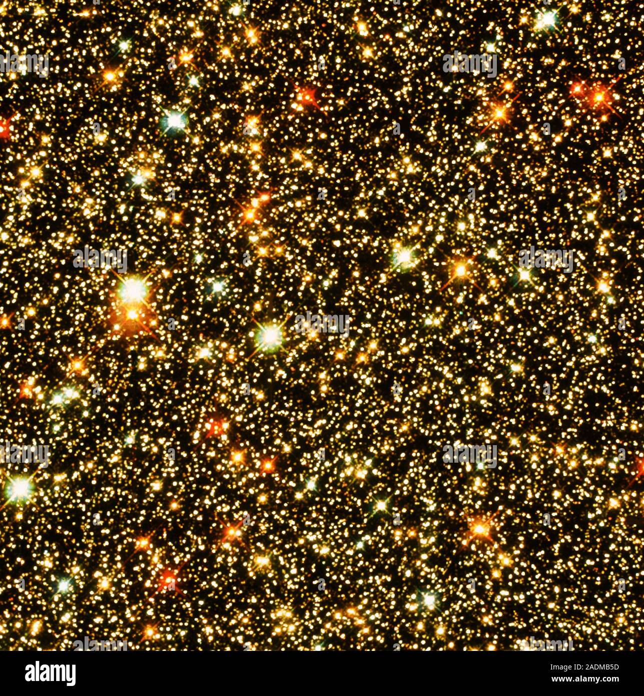 Central Milky Way stars. Hubble space telescope (HST) view of old, massive stars lying at the ...