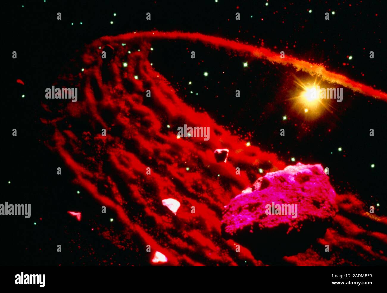 Artist impression of the ring of material surrounding the star Vega ...