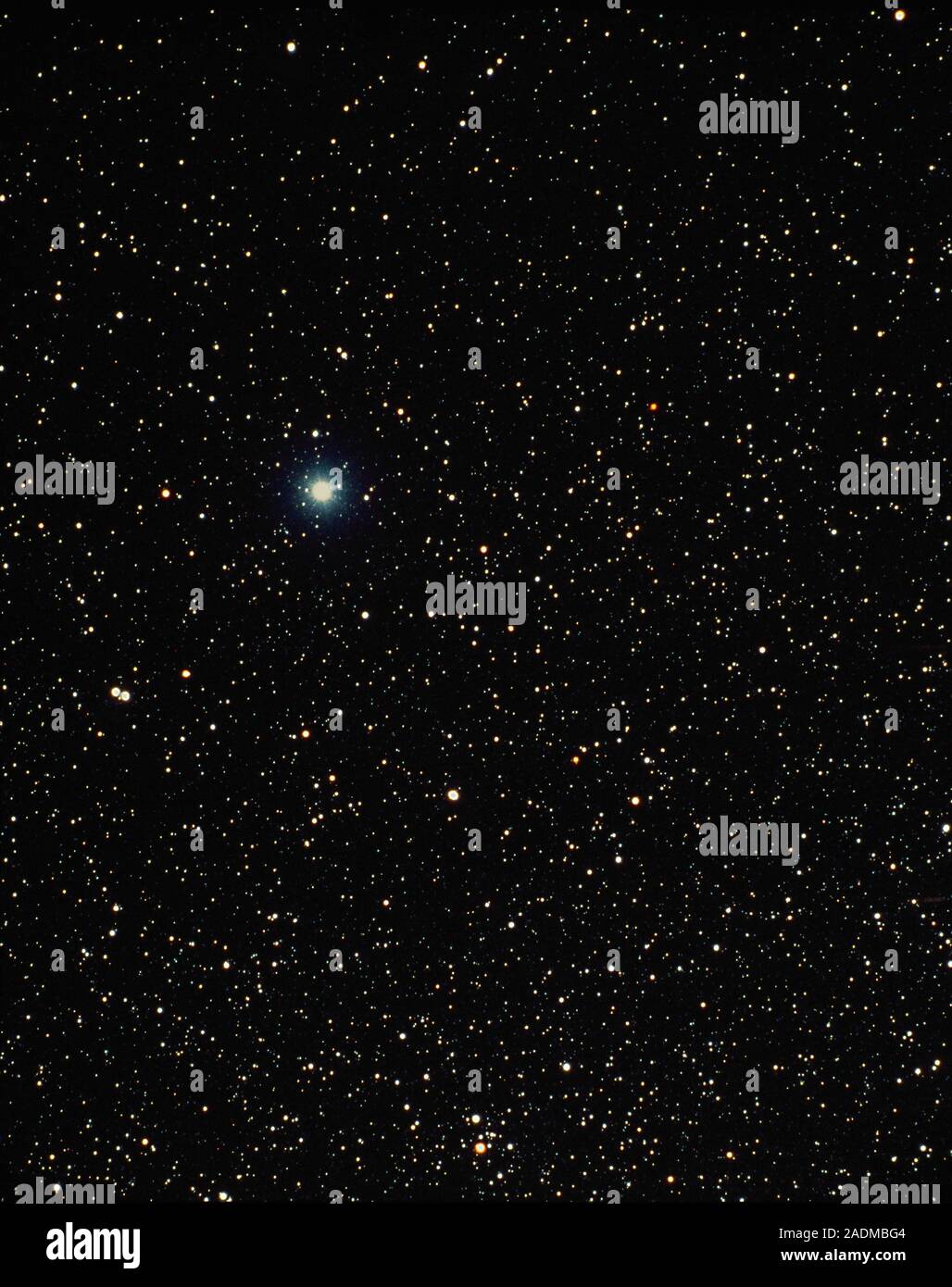 The bright star at upper left is Vega, the brightest star in the ...