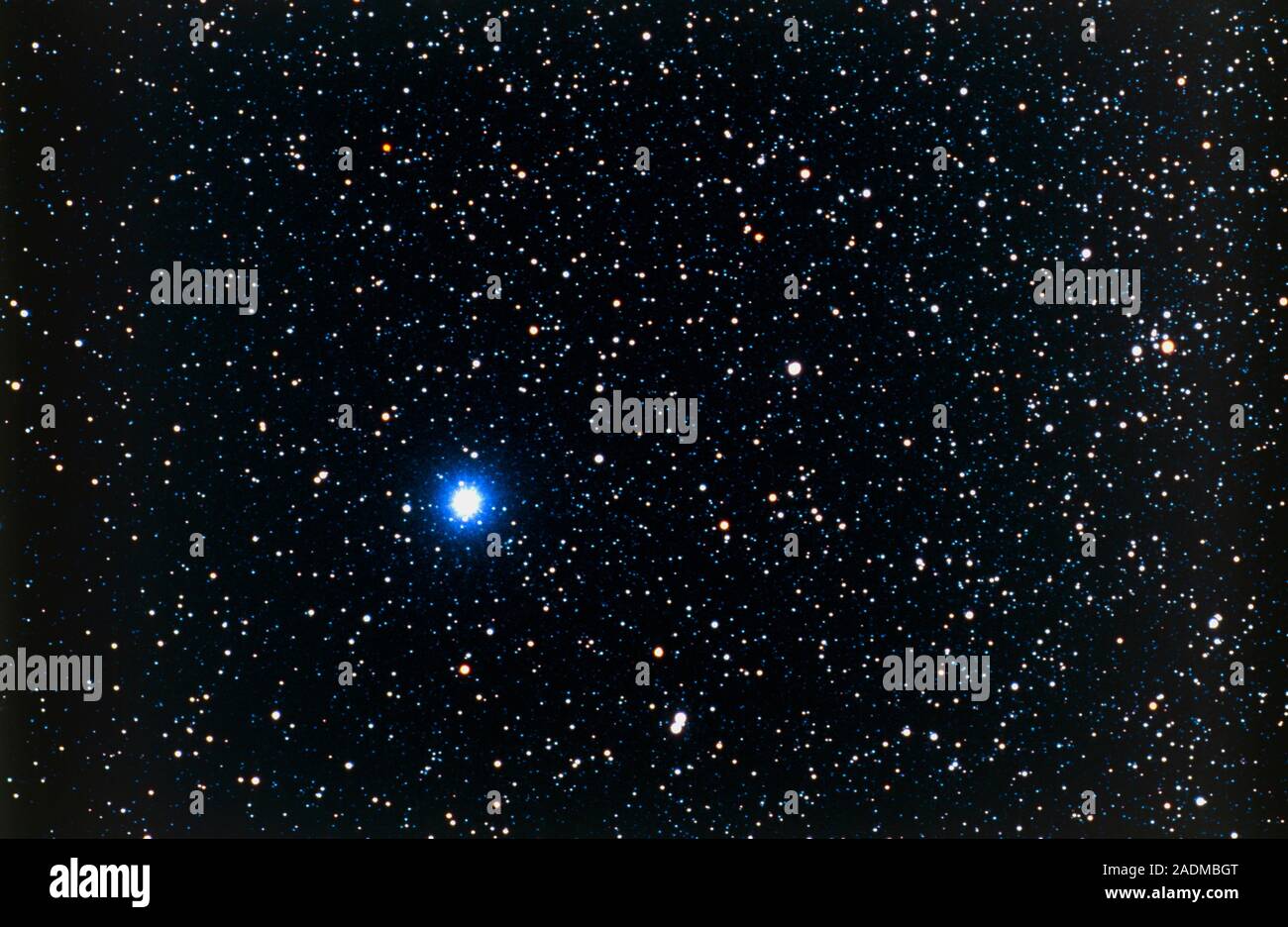 The bright star at upper left is Vega, the brightest star in the ...