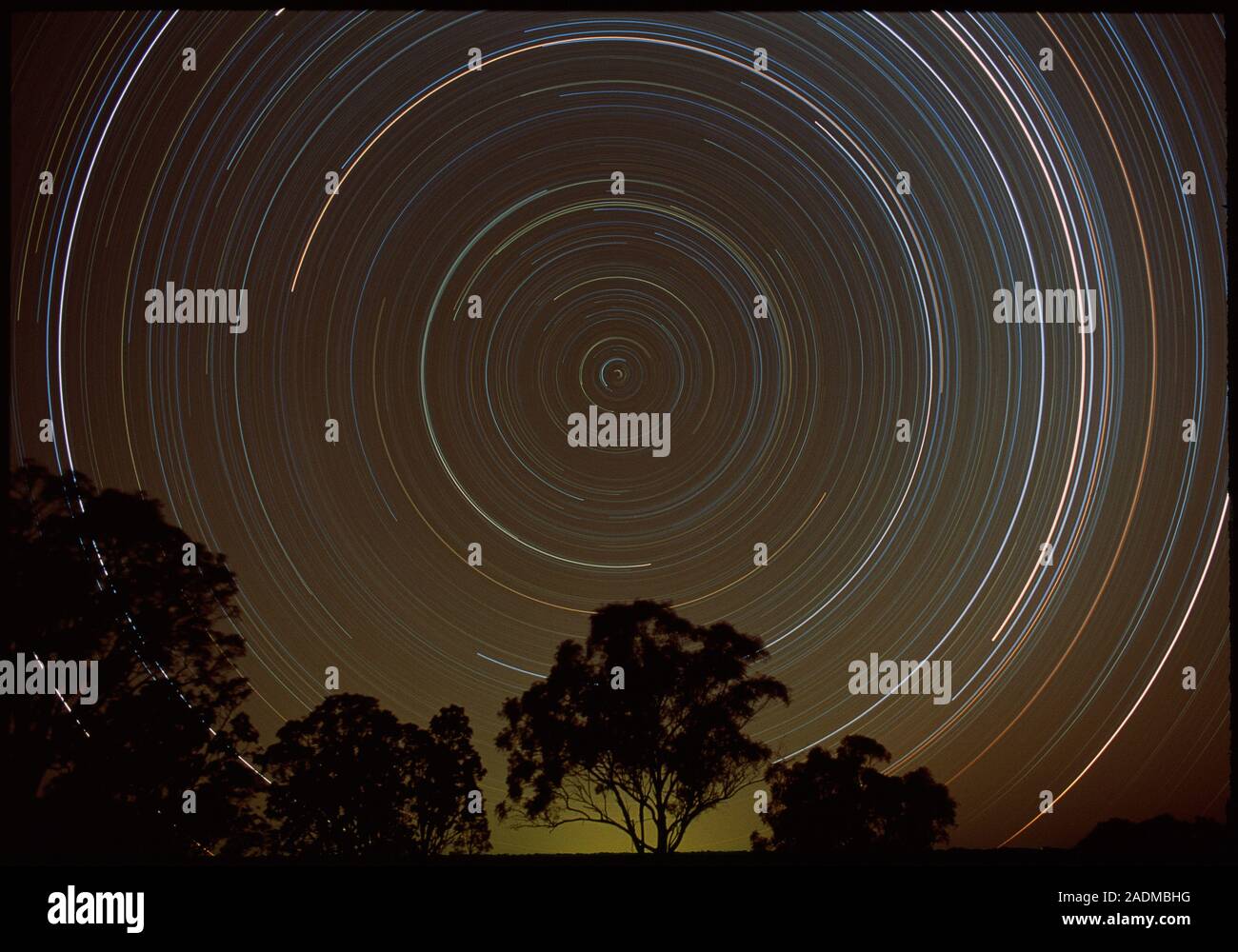 Not for retail poster use Star trails. Star trails around the South ...