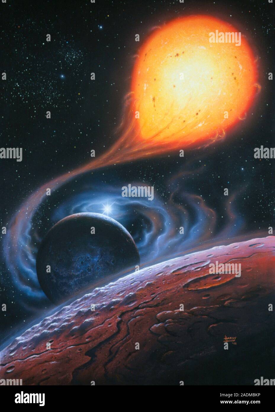 Algol Binary Star System Artwork Of The Eclipsing Binary Star System Algol Beta Persei Seen