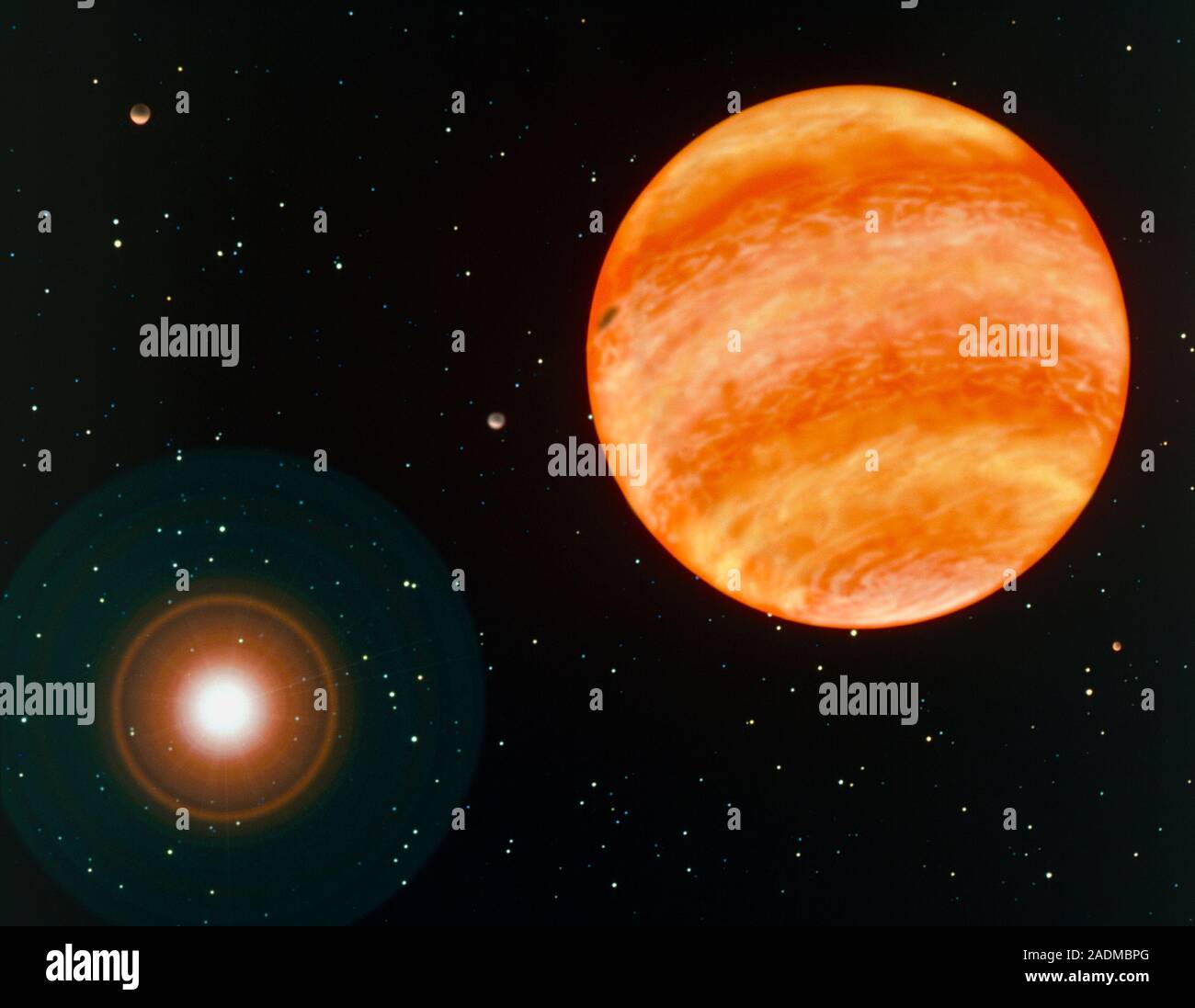 Extrasolar planet. Artist's impression of the planet 47 Ursae Majoris B ...