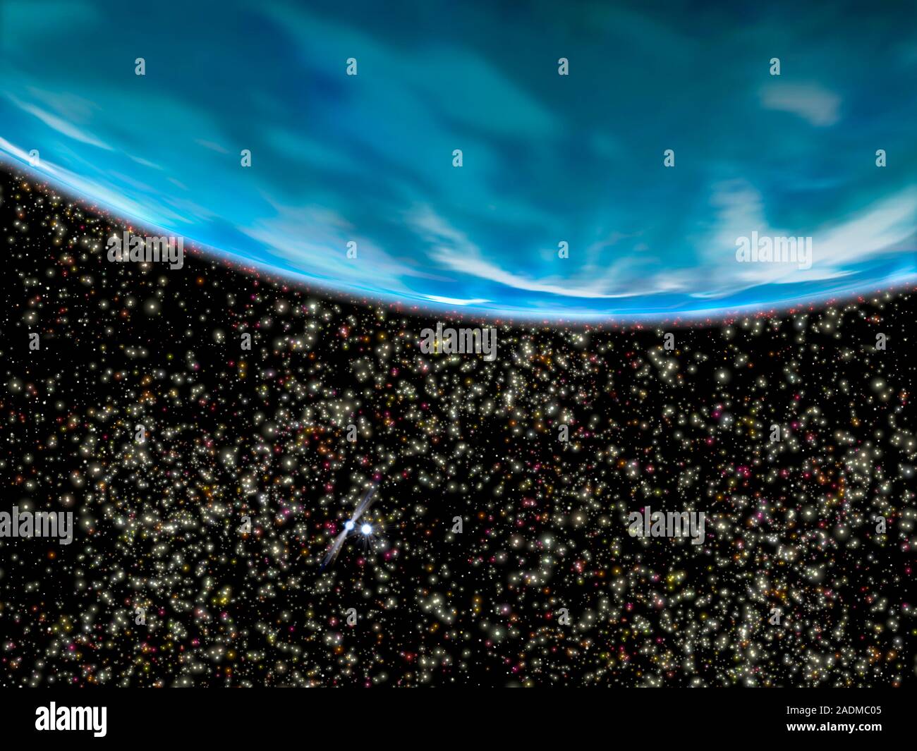 Ancient planet. Artwork of a 13 billion-year-old gas giant planet with ...