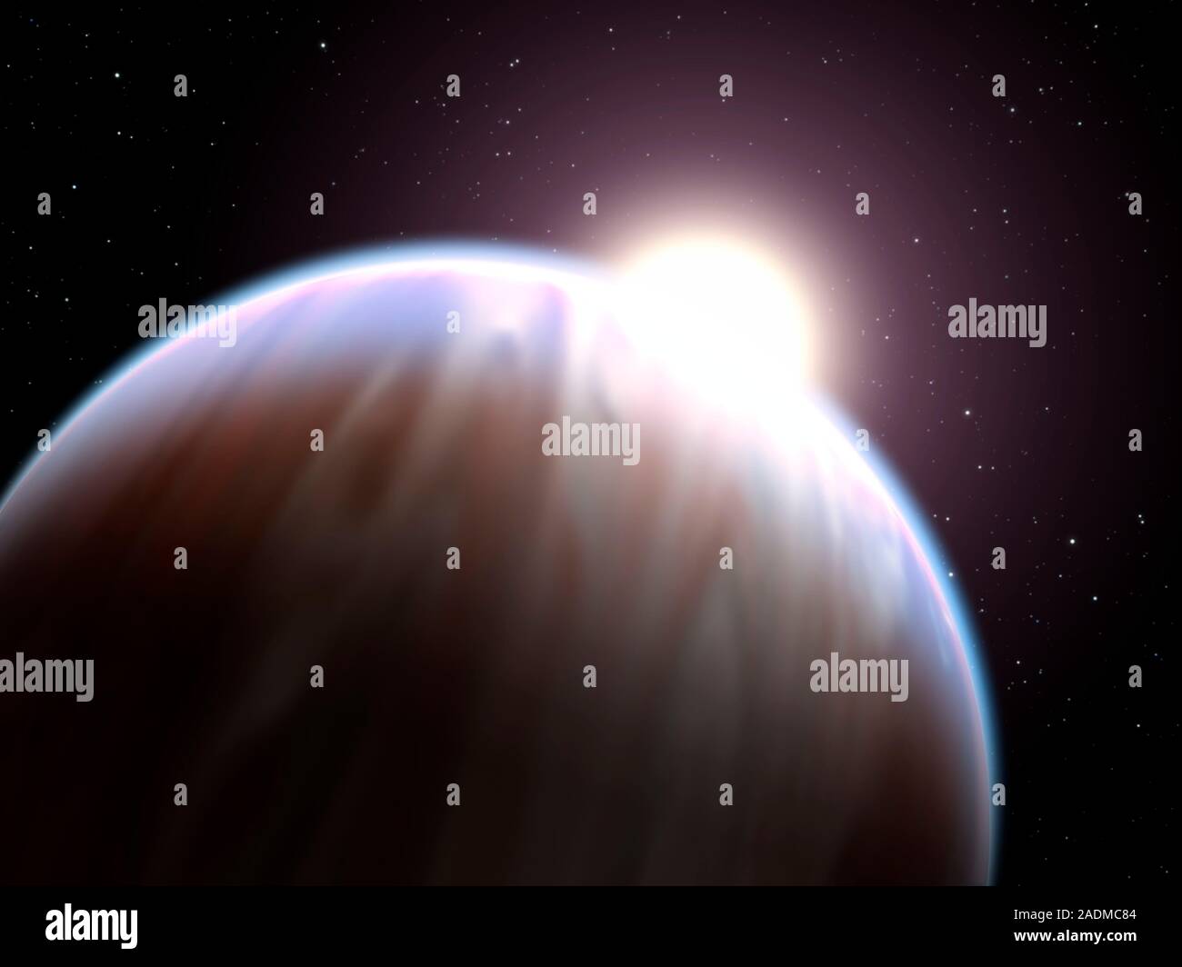 Extrasolar planet HD 189733b, artwork. This extrasolar gas giant planet ...