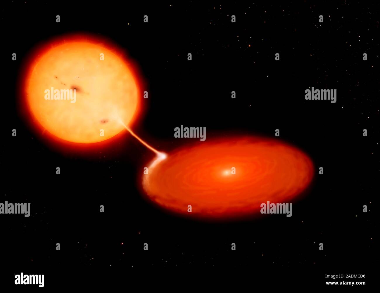 Cataclysmic variable binary star system. Image 1 of 2. Artwork of the low state of this binary ...