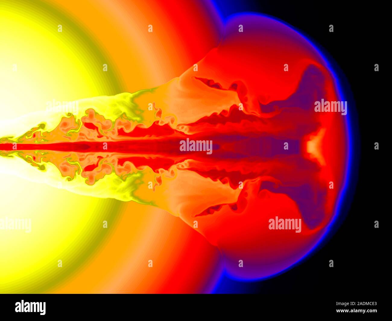 Gamma ray burst formation. Supercomputer simulation of a relativistic ...