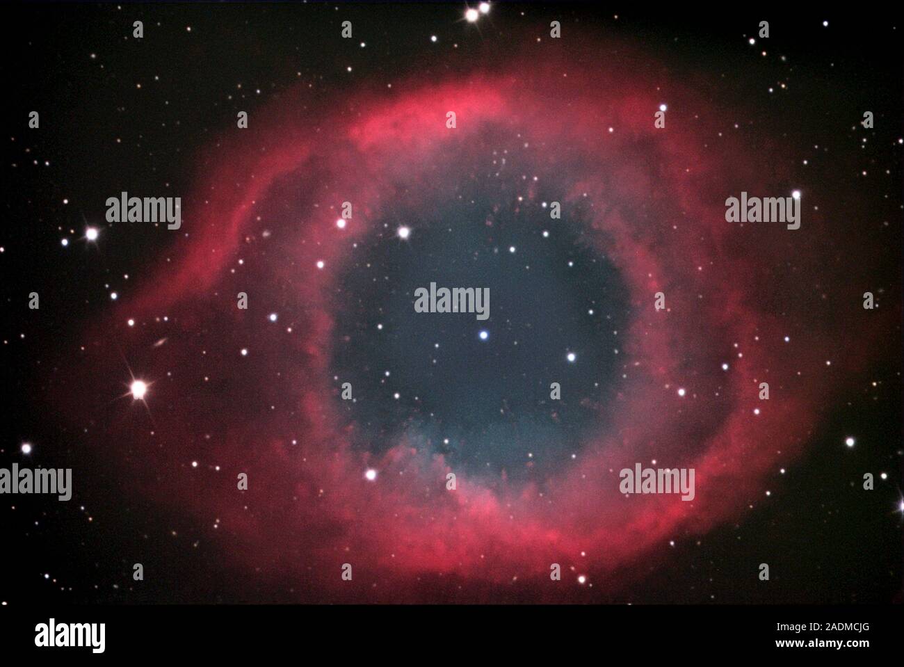 Helix nebula (NGC 7293). This is a planetary nebula, a series of shells ...