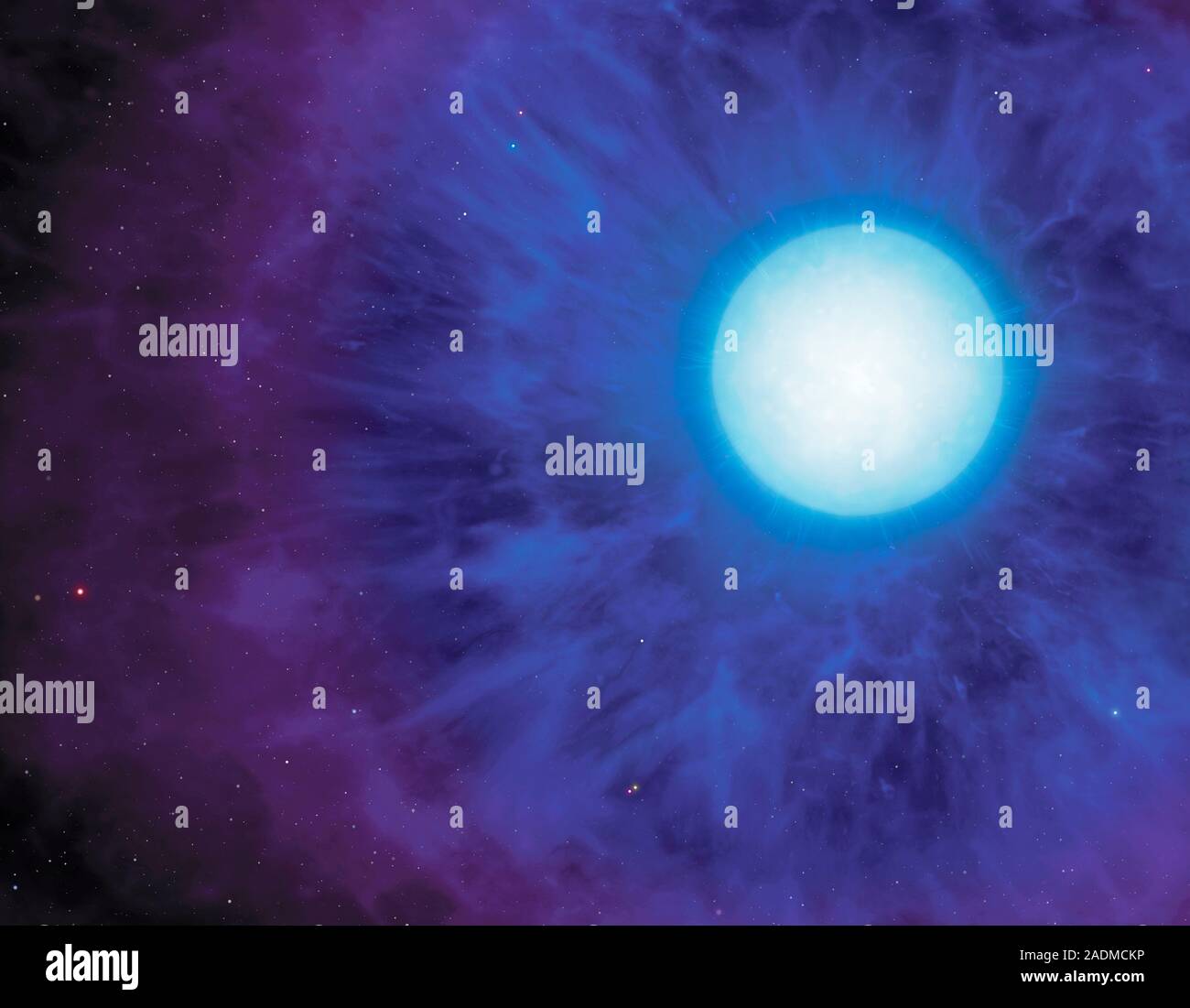 Wolf-Rayet star. Artwork of a Wolf-Rayet star, a type of star that is a ...