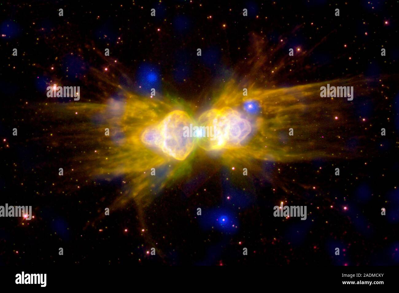 Planetary nebula. Combined X-ray and optical image of the planetary ...