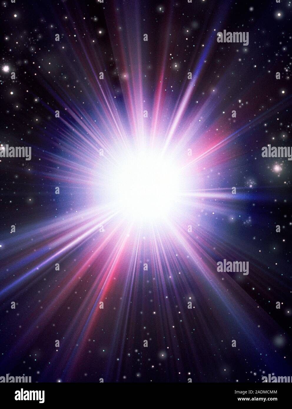 Supernova. Illustration depicting the explosion of a star as a ...