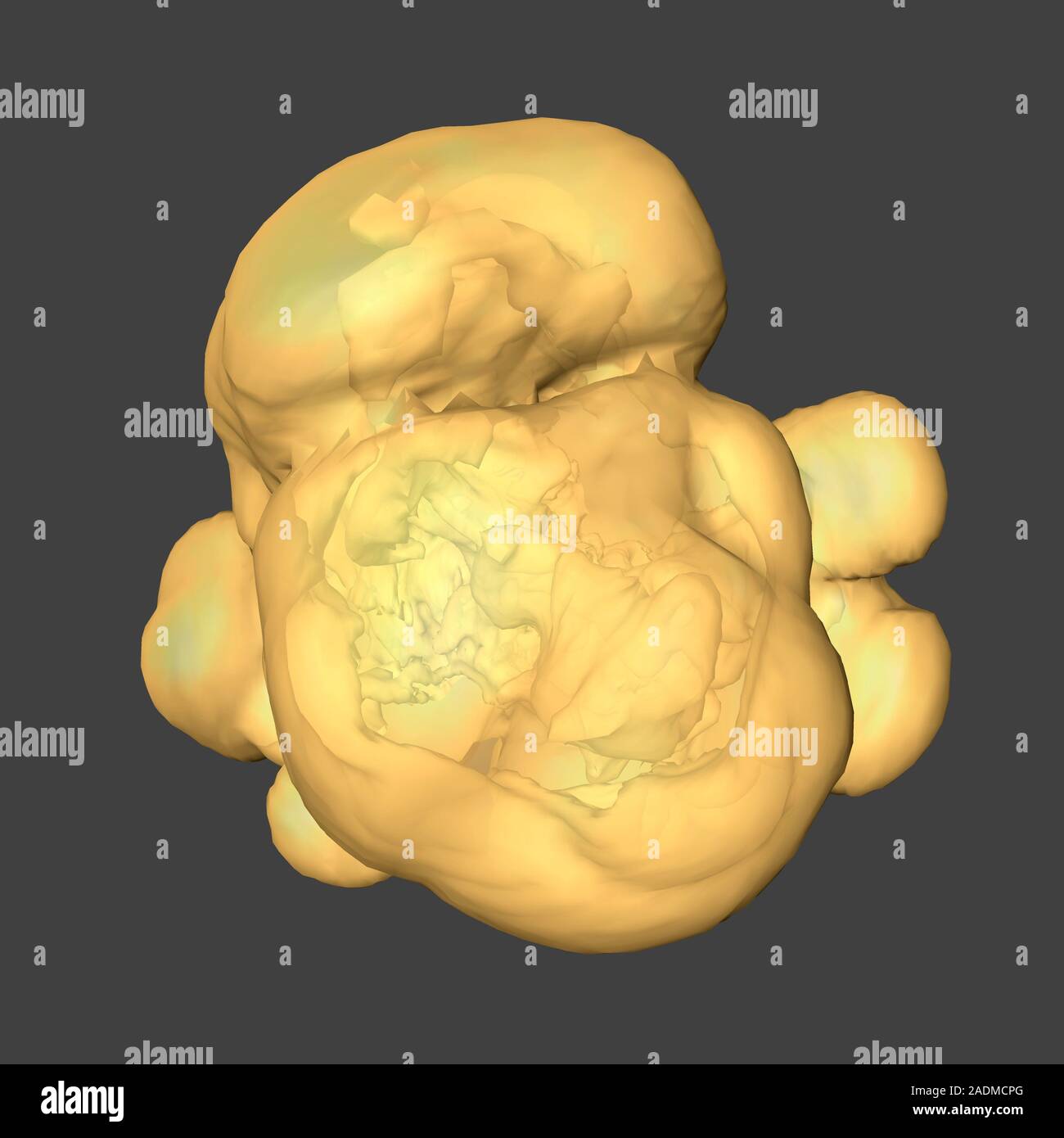 Supernova explosion. Image 4 of 4. Supercomputer simulation showing a ...