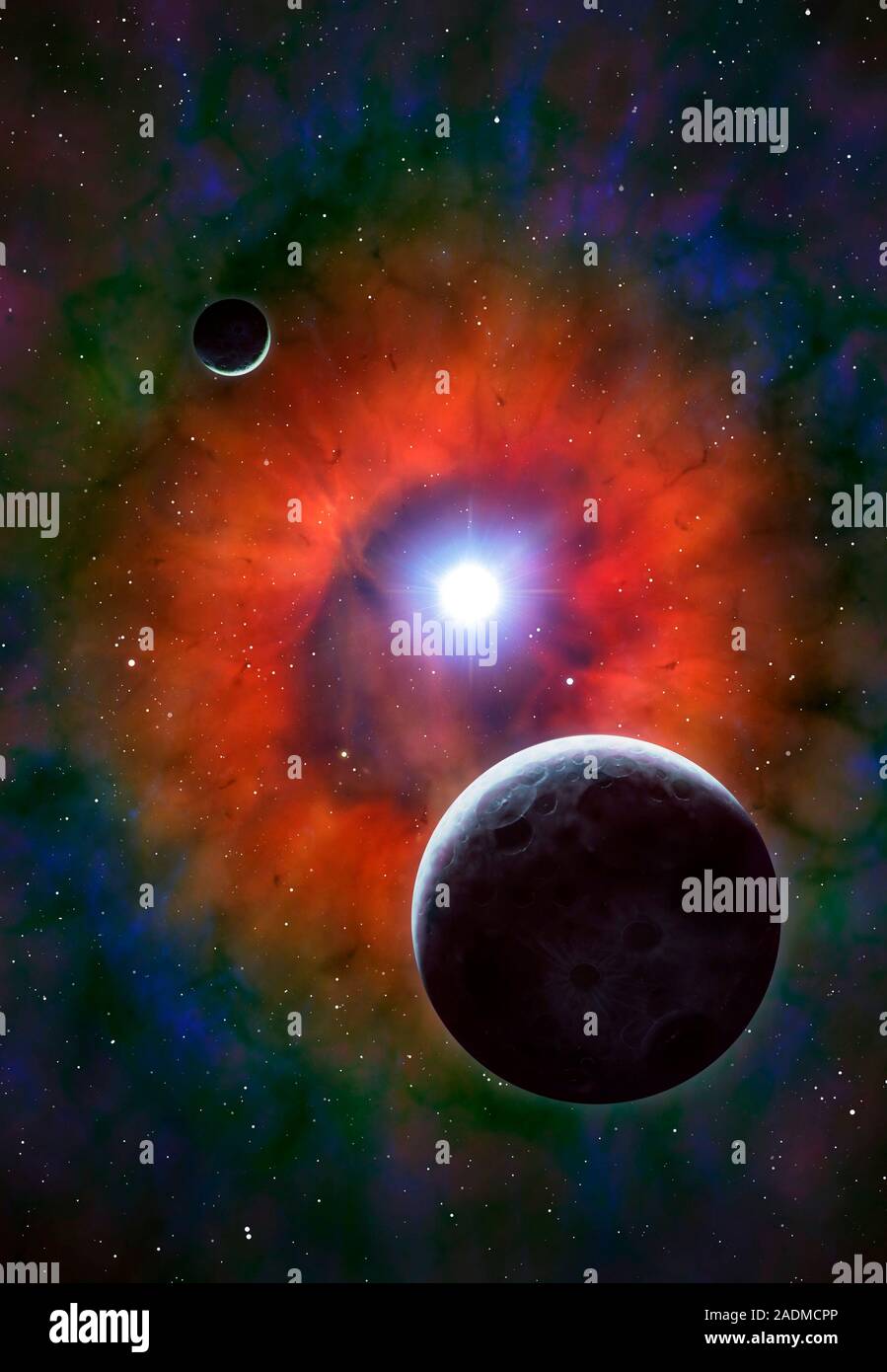 Supernova. Computer artwork of a supernova, the explosive death of a ...