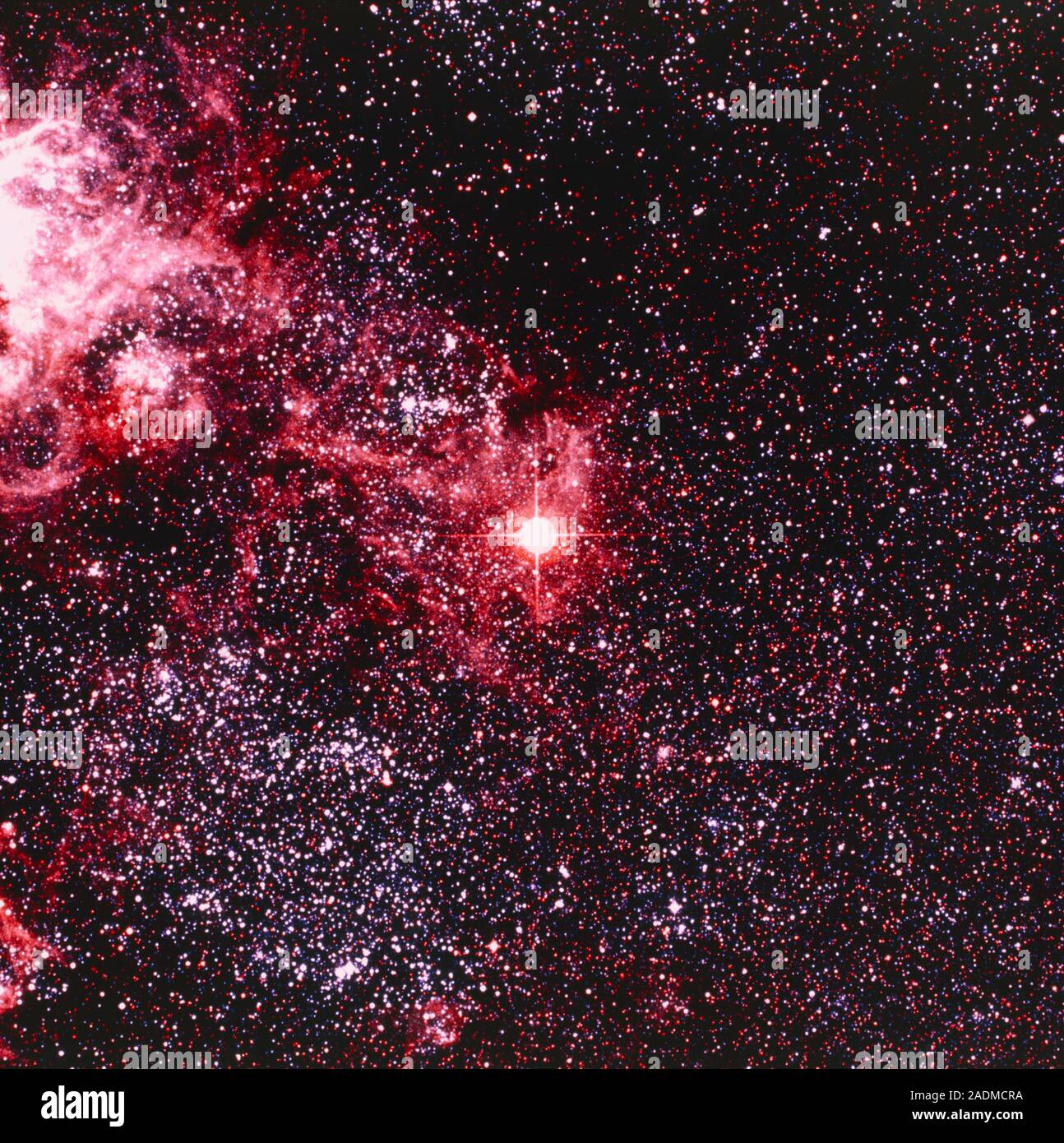 Supernova 1987A. True-colour optical image of supernova 1987A (centre ...