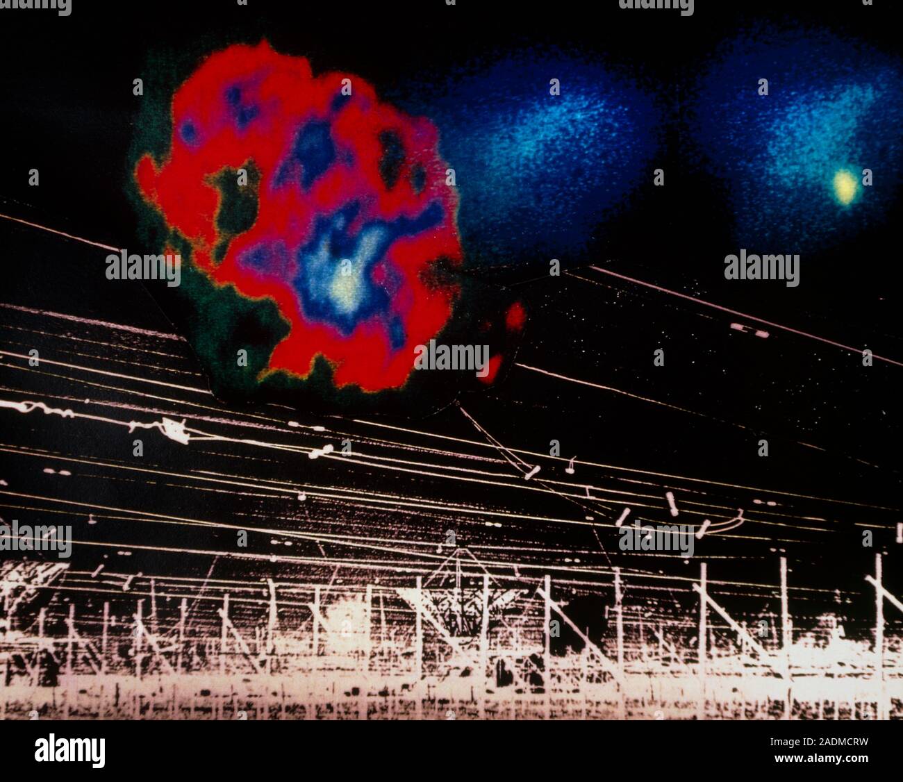 Discovery of pulsars. Abstract photograph depicting the discovery of ...