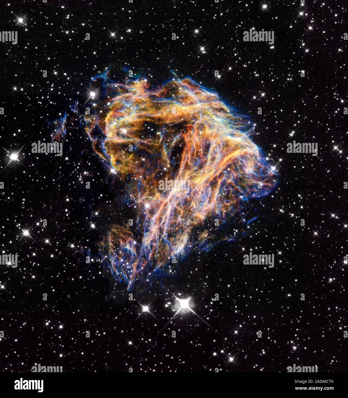 Supernova remnant LMC N 49, optical Hubble Space Telescope (HST) image ...