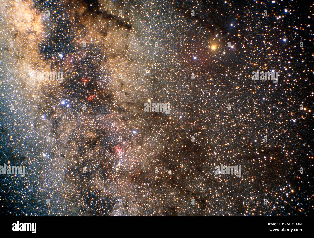 Optical photograph of the dense star clouds of the Milky Way in the ...