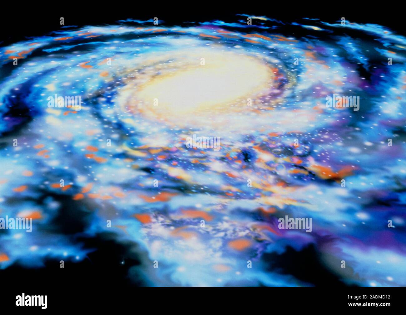 The Milky Way. Map of the central region of our galaxy, seen from a ...