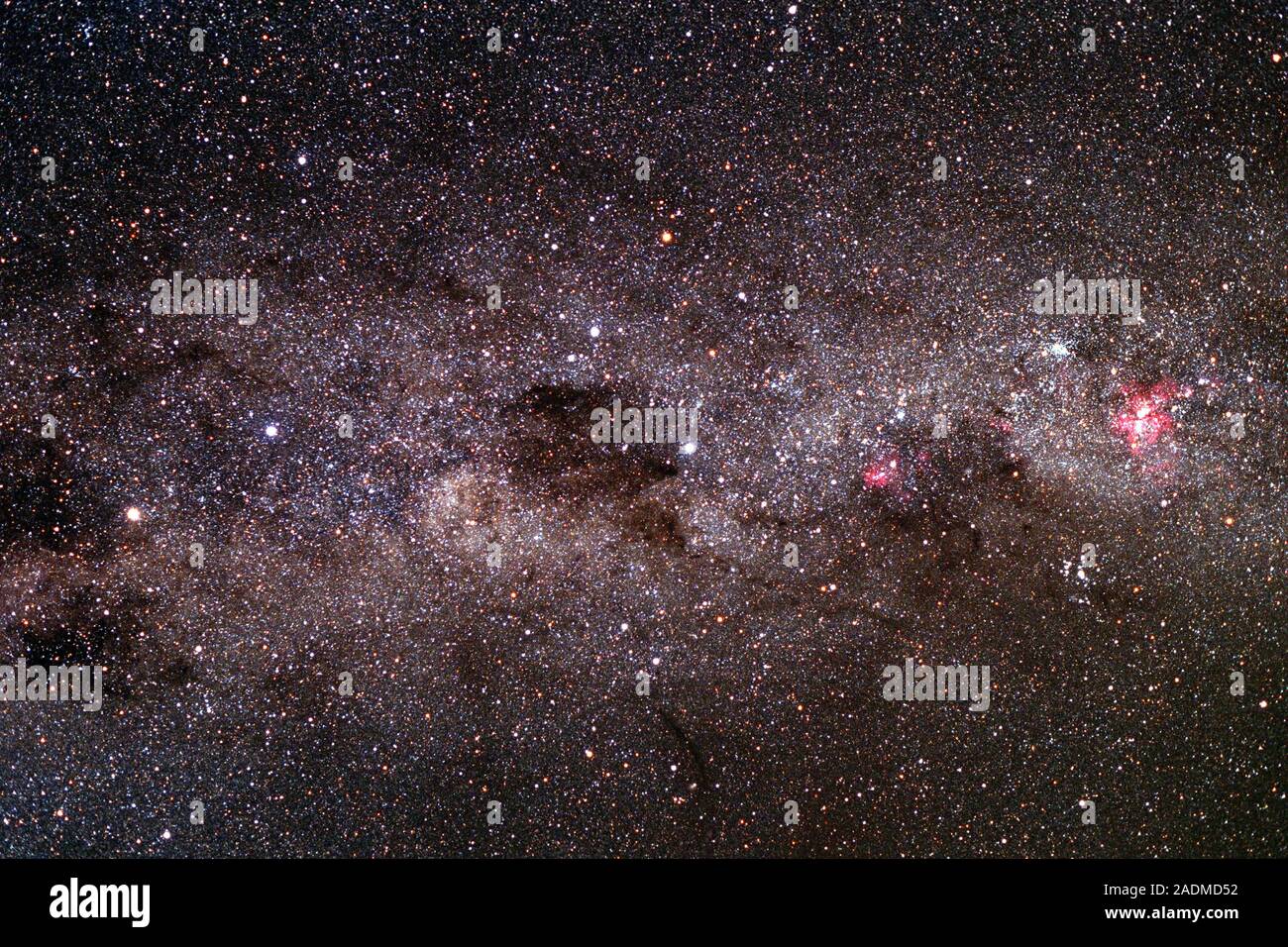 Milky Way. Optical image of the Milky Way galaxy, centred on the dark ...
