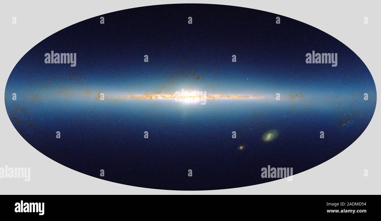 Milky Way. Infrared composite image of the entire sky in Aitoff ...