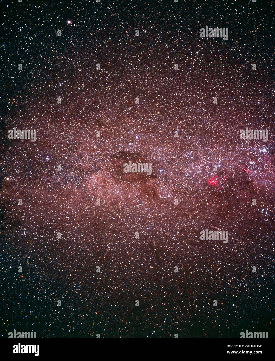 Optical photograph of part of the Milky Way in the constellation of the ...