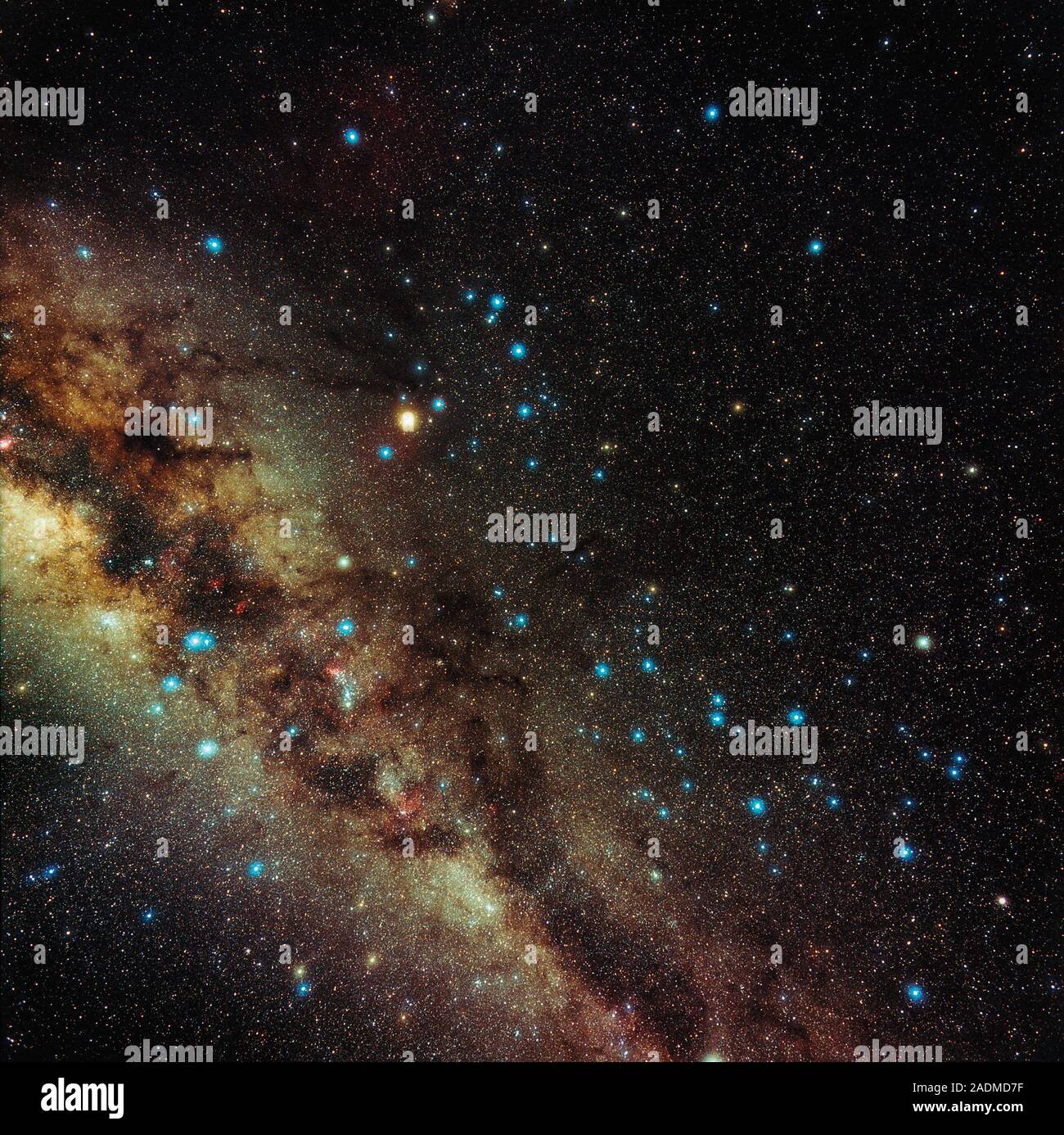 Central Milky Way. Optical image of the central region of the Milky Way ...