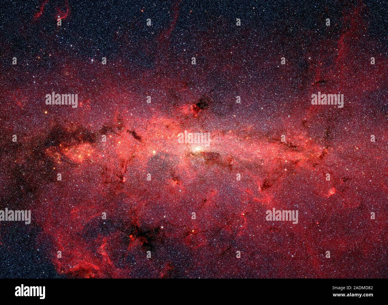 Galactic centre, infrared Spitzer Space Telescope image. This region at ...