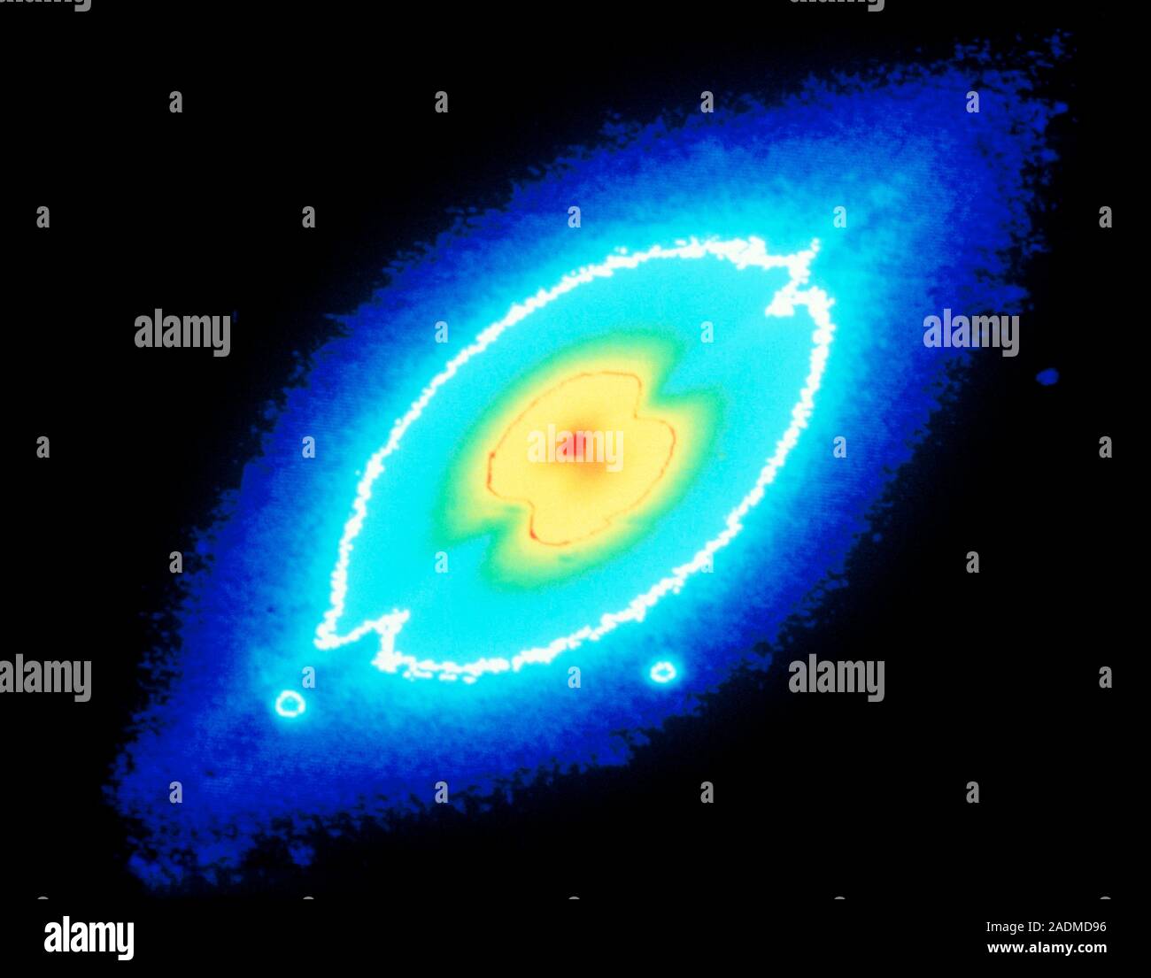 Optical processed CCD (Charge Coupled Device) image of the spiral galaxy NGC 7814. NGC 7814 does ...