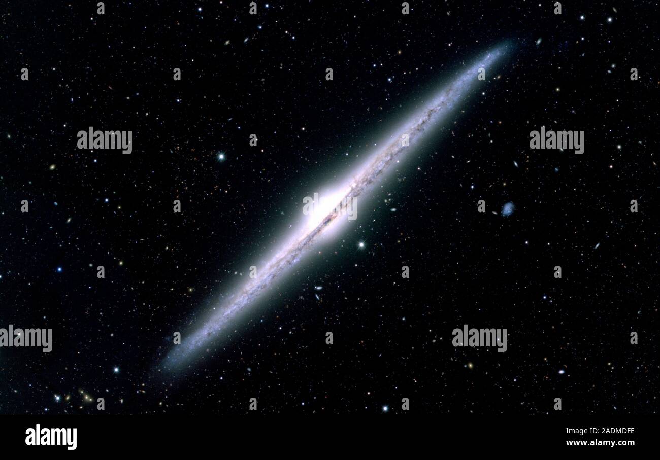 Spiral galaxy NGC 4565 optical image. This is a type Sb galaxy, seen ...