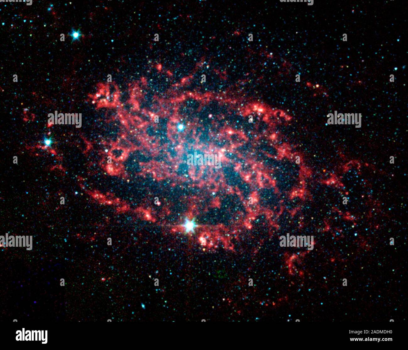 Spiral galaxy NGC 300 (C70, Caldwell 70), Spitzer Space Telescope (SST ...