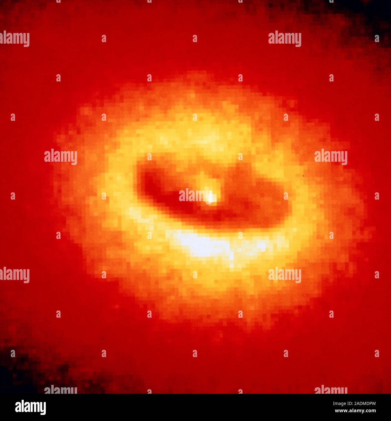 Evidence for a black hole at the core of a galaxy. False-colour visible ...