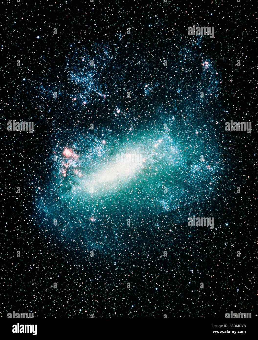 Optical image of the Large Magellanic Cloud (LMC), a satellite galaxy ...