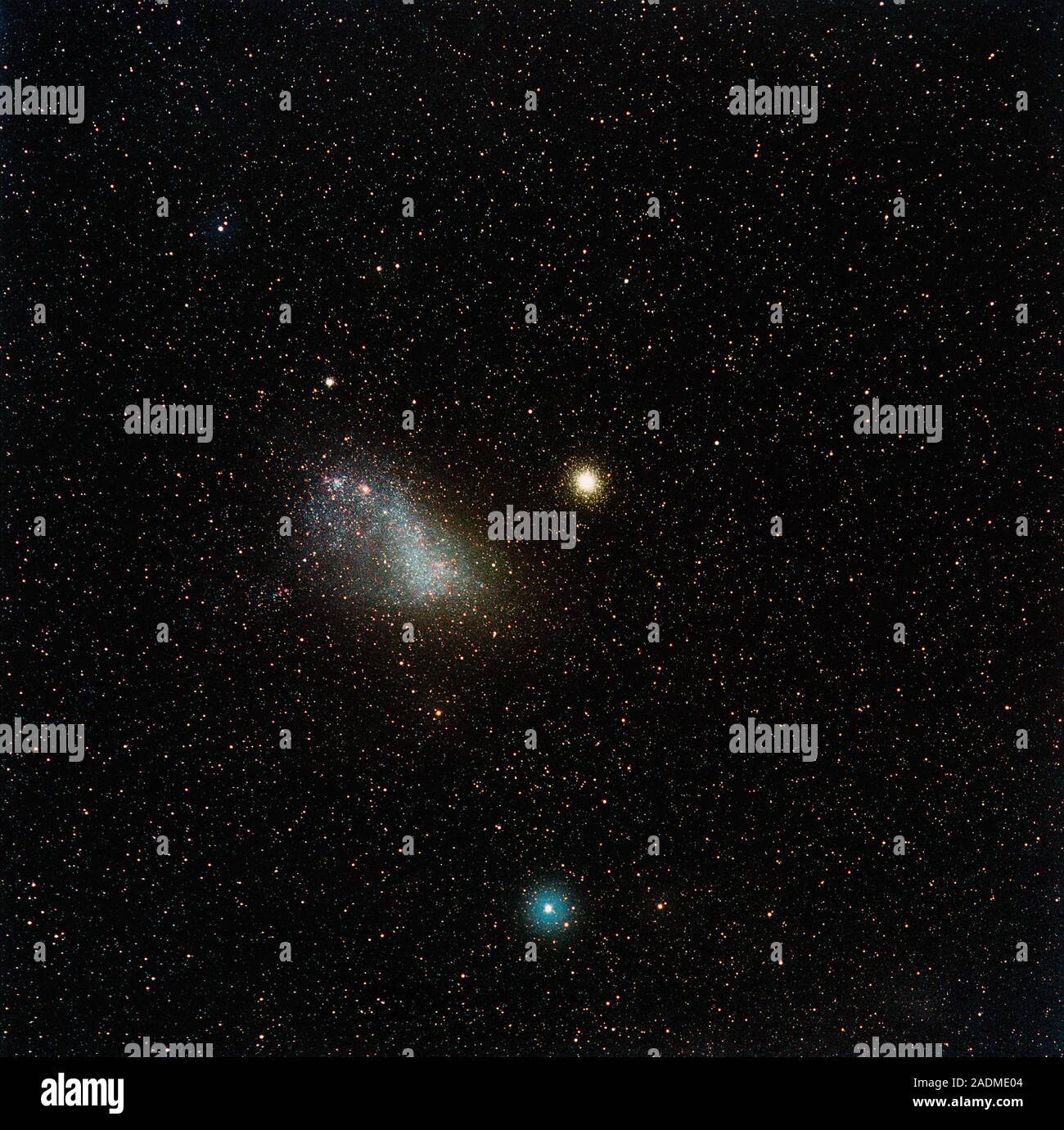 Small Magellanic Cloud. Optical image of the Small Magellanic Cloud (SMC) in the constellation ...