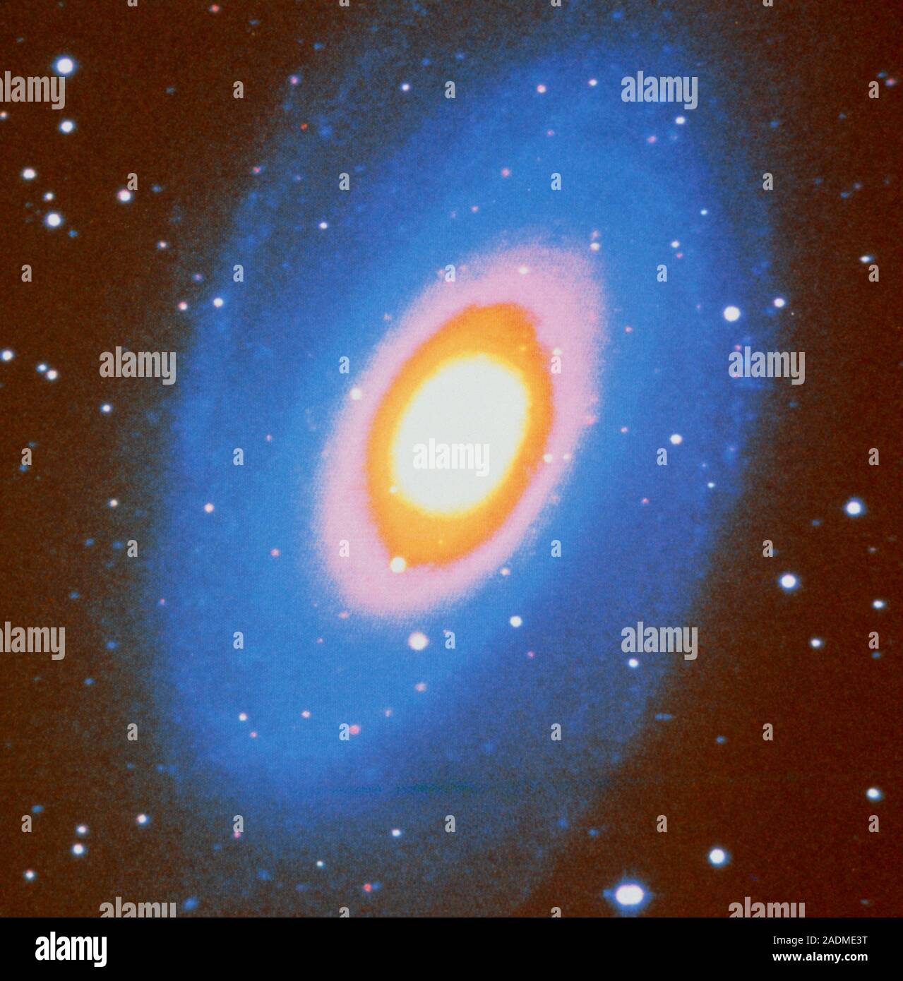 False colour image of Galaxy M81, made in red light by the 4-metre ...