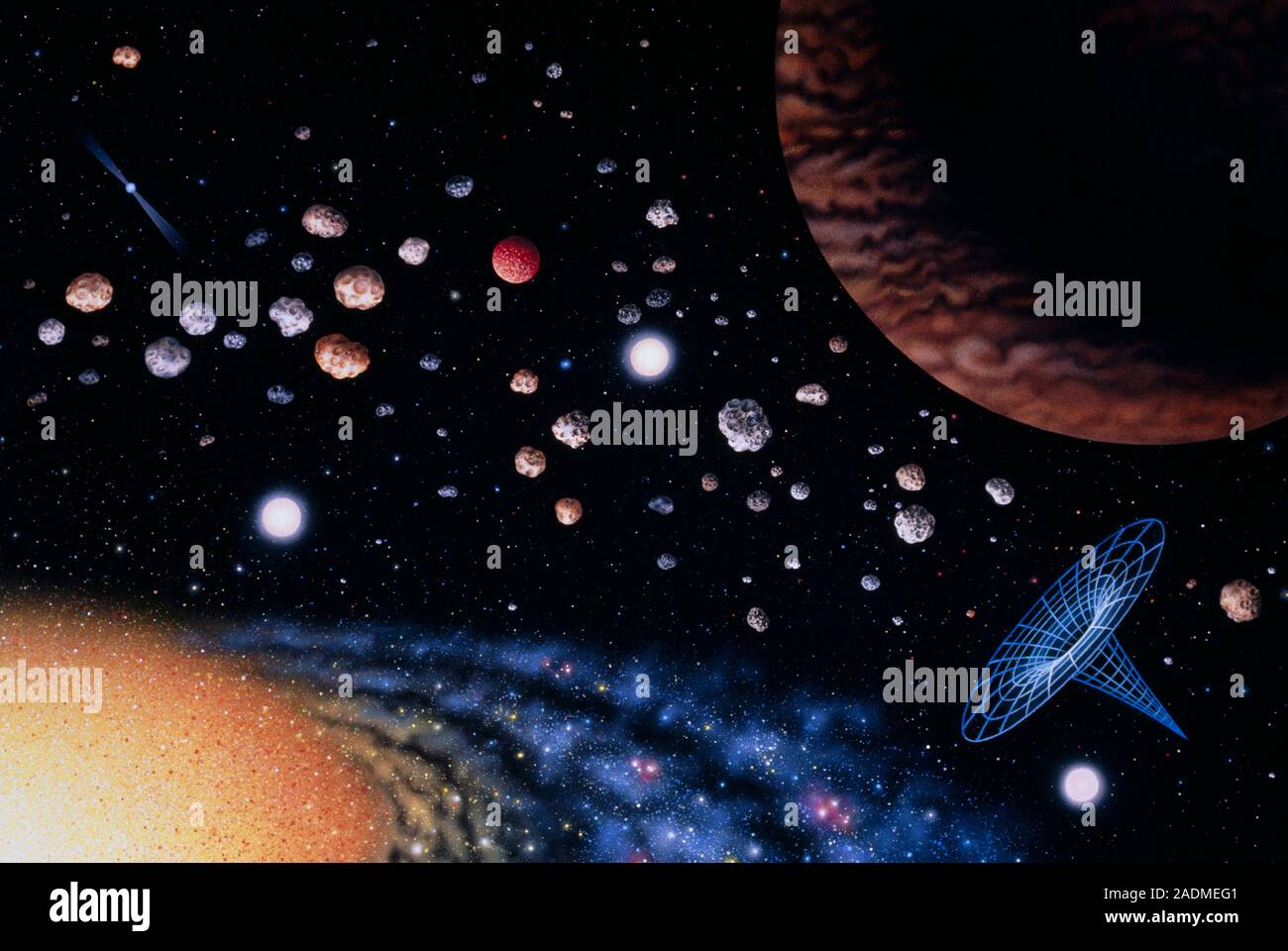 Dark matter. Artwork of dark matter made of MACHOs (Massive ...