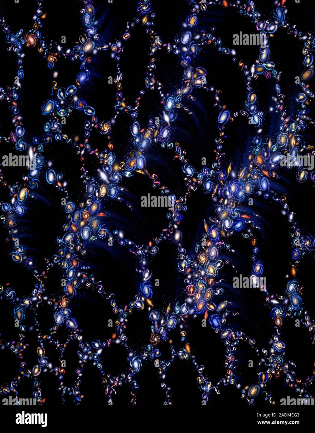 Galaxy distribution. Illustration of the distribution of galaxies in ...