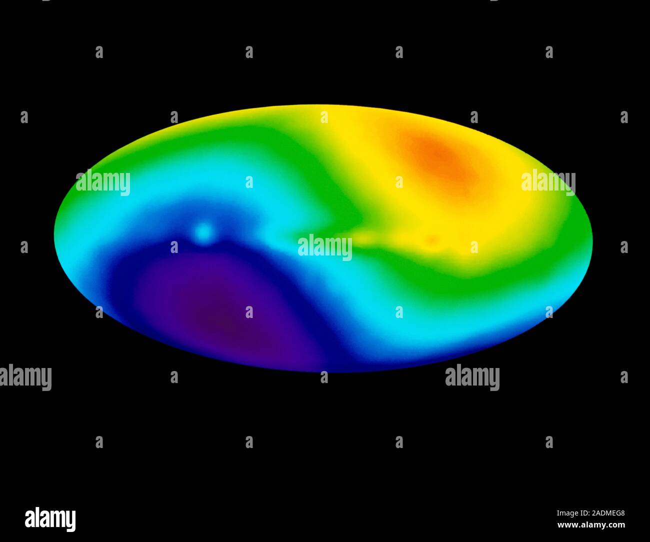 Cosmic microwave background. Coloured infrared all-sky map showing the ...