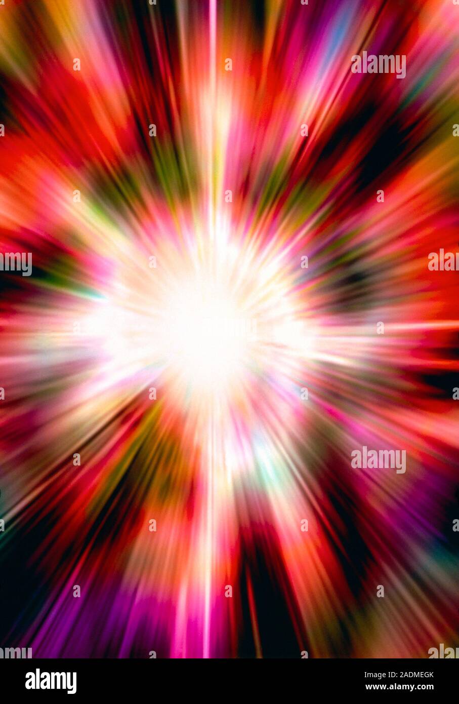 Big Bang. Computer artwork depicting the Big Bang, the huge explosion ...