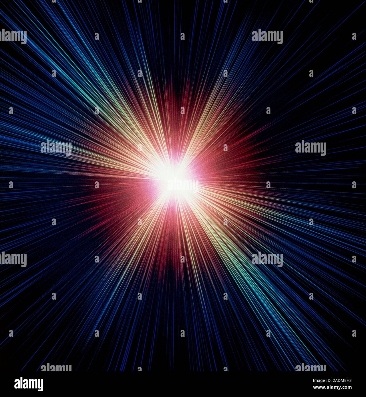 Big Bang. Computer artwork depicting the Big Bang, the huge explosion ...