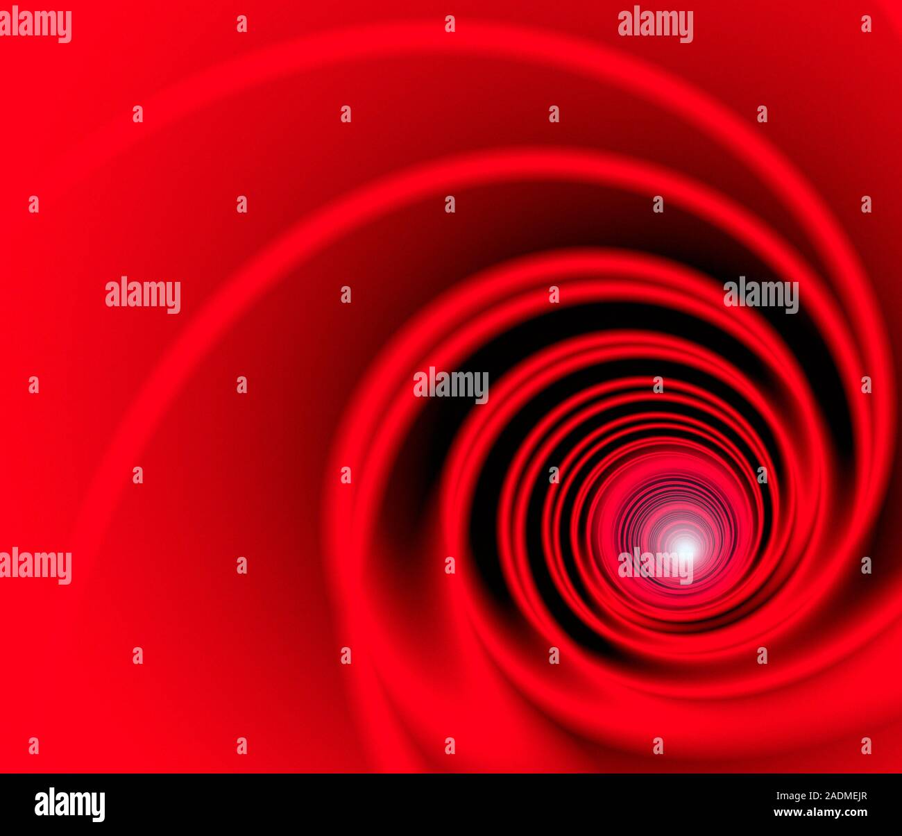 Wormhole. Conceptual computer artwork of a spiral tunnel, representing ...