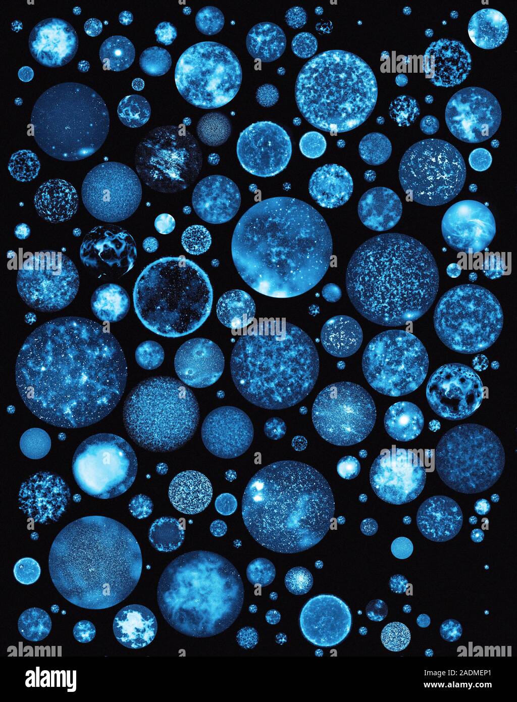 Multiple universes, conceptual computer artwork. Some physicists ...