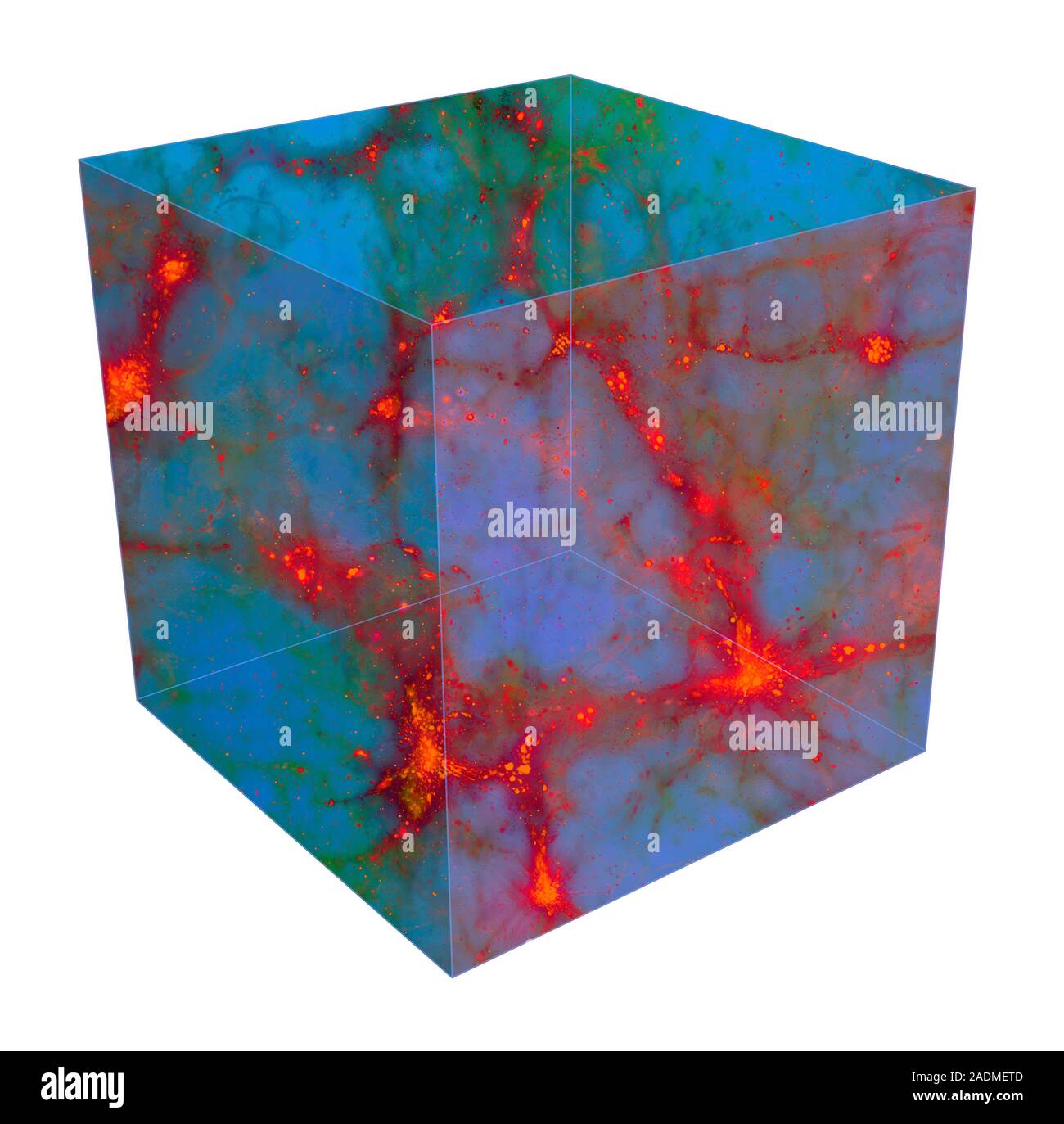 Galaxy supercluster distribution. Computer artwork of the Universe on ...