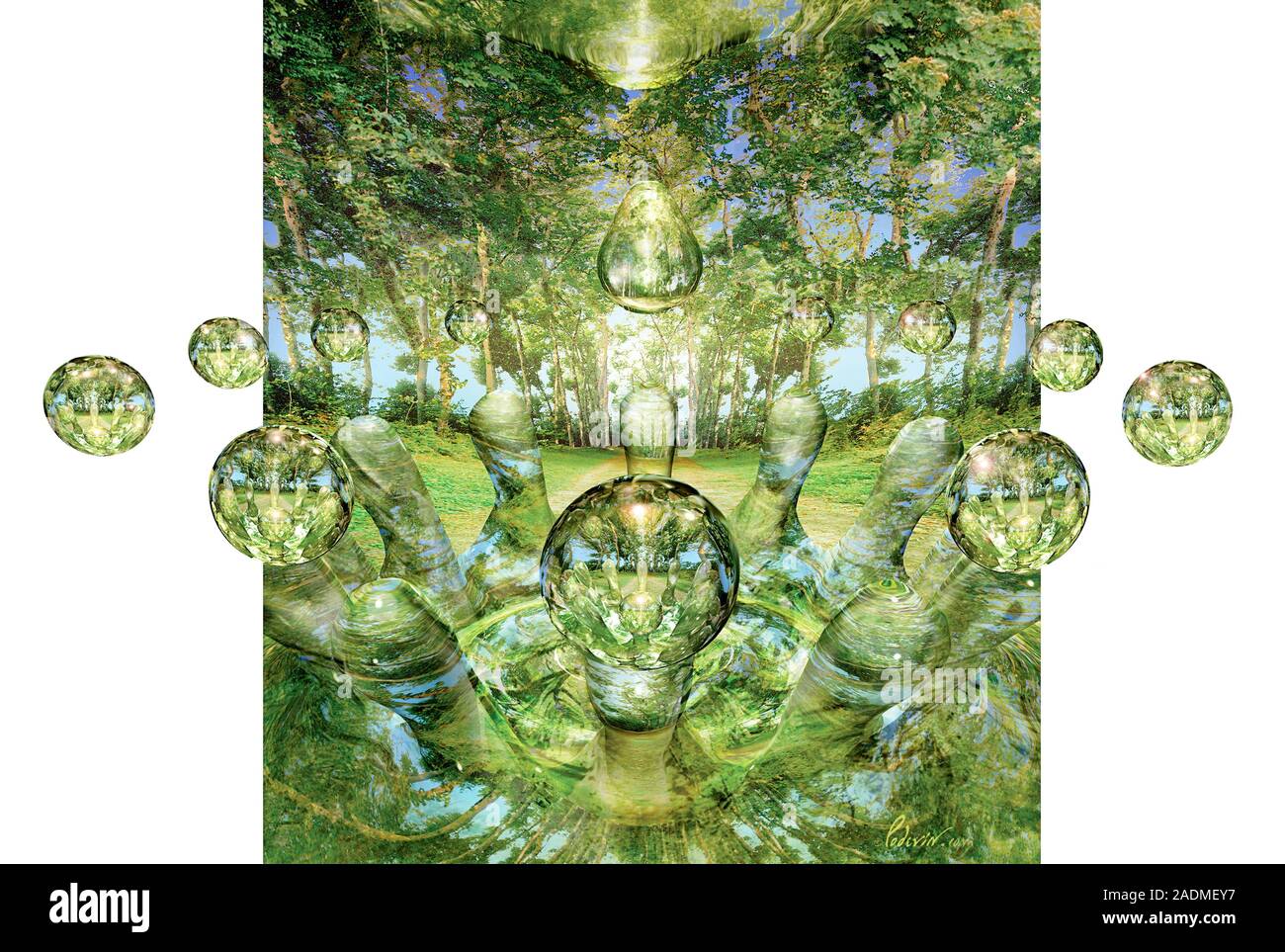 Parallel universes. Conceptual computer artwork of alternate realities ...