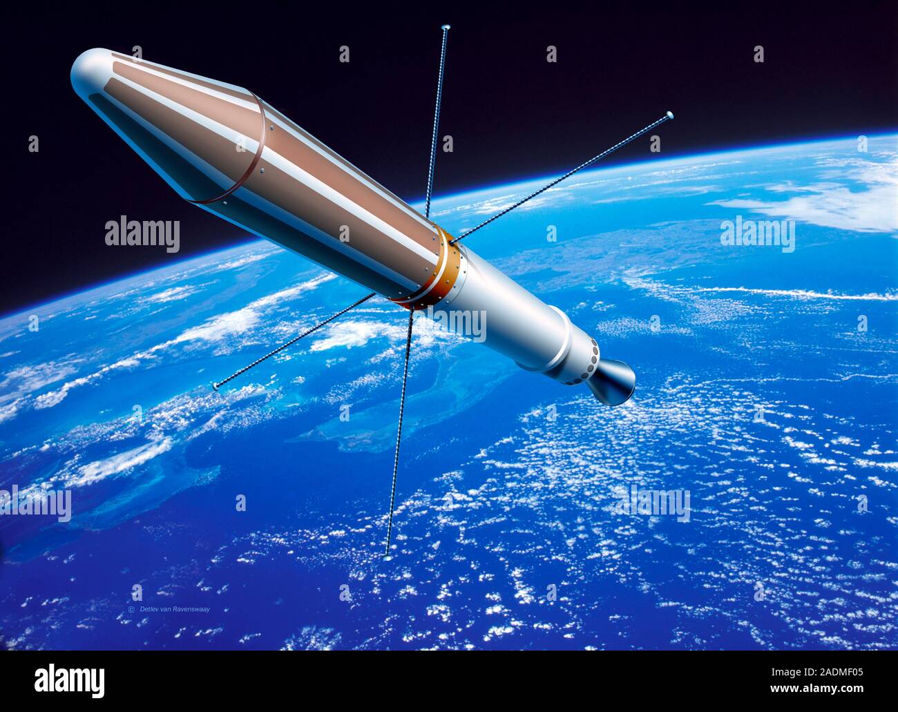 Explorer 1. Computer artwork of America's first successful artificial ...