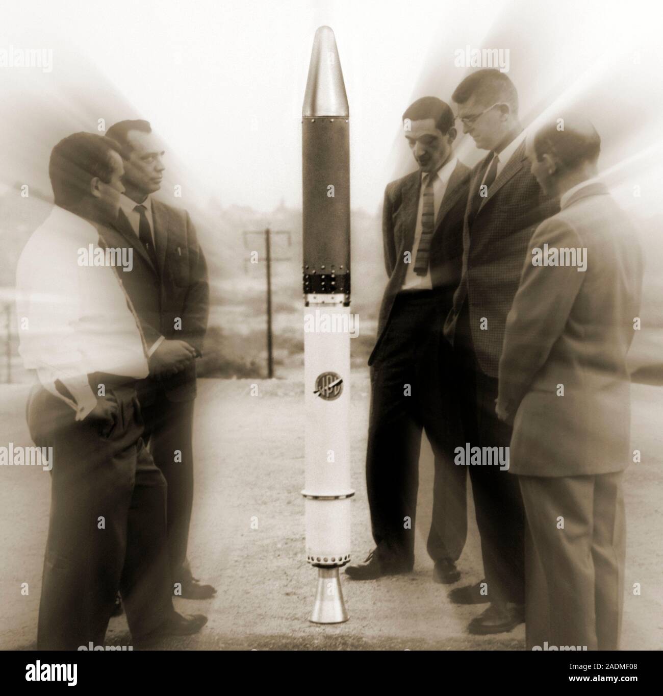 Explorer 1, surrounded by the engineers who created it. Explorer 1 was ...