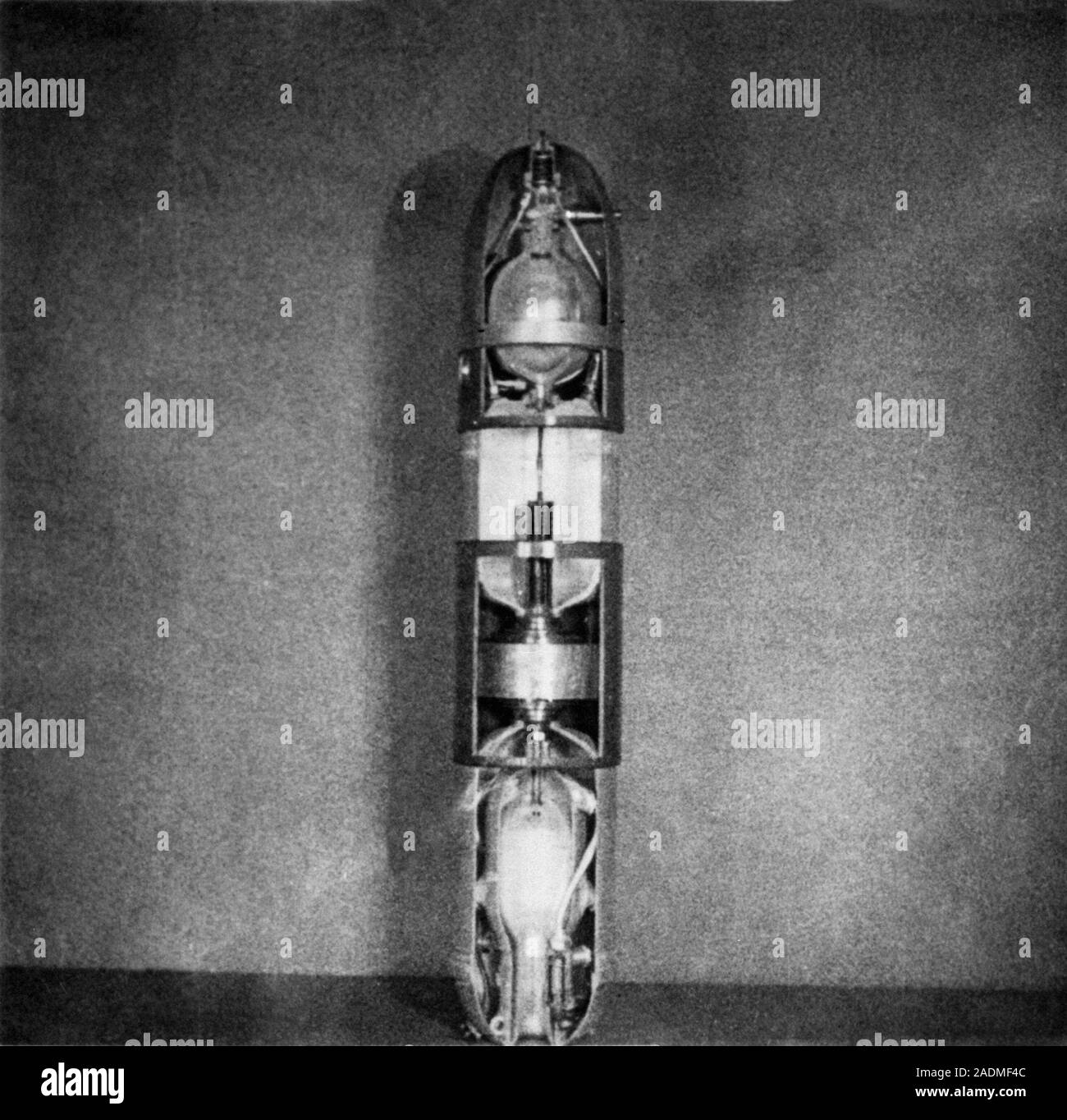 A-2 rocket interior. The engines and tanks have been revealed by ...